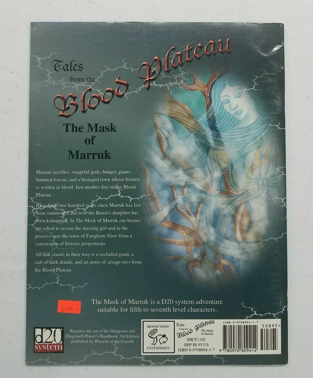 D&D The Mask of Marruk -Tales from the Blood Plateau Dungeons & Dragons ...