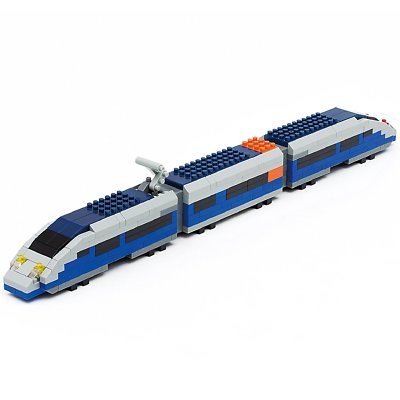 Kawada Nanoblock nanoGauge nGT_010 Blue Bullet Train | eBay
