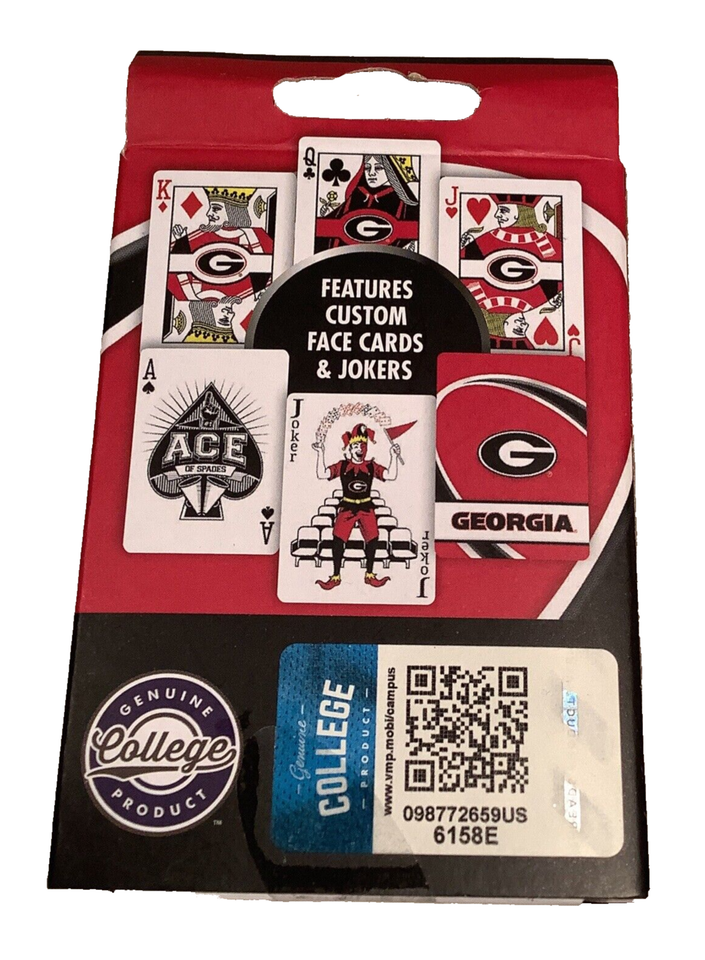 Georgia Bulldogs Playing Cards-Standard Deck feat custom face cards-UGA ...