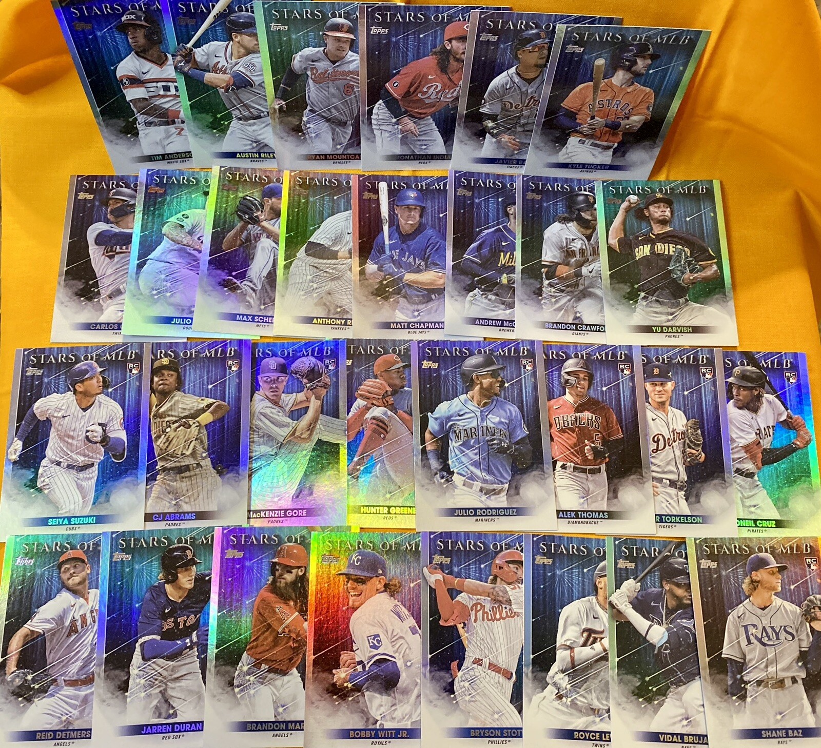 2022 Topps Update Stars of MLB Complete Set 61-90 JRod Witt Cruz Tork ...