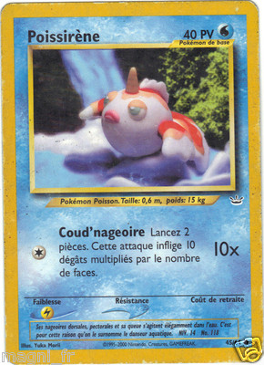 Pokémon n° 45/64 - POISSIRENE - 40PV (A1893) | eBay