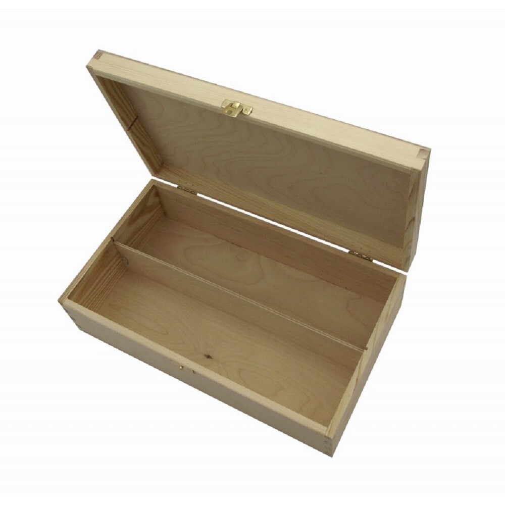 Wooden gift or display double Wine Box - Decoupage Unpainted Craft Raw ...