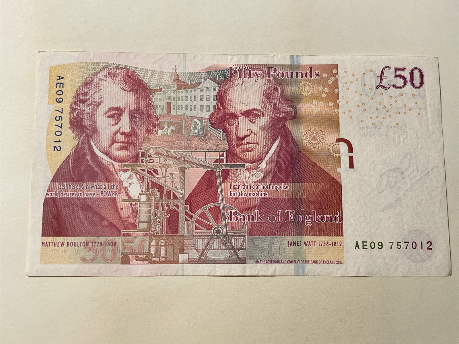 Great Britain Bank of England 50£ pounds Note Queen Elizabeth II | eBay