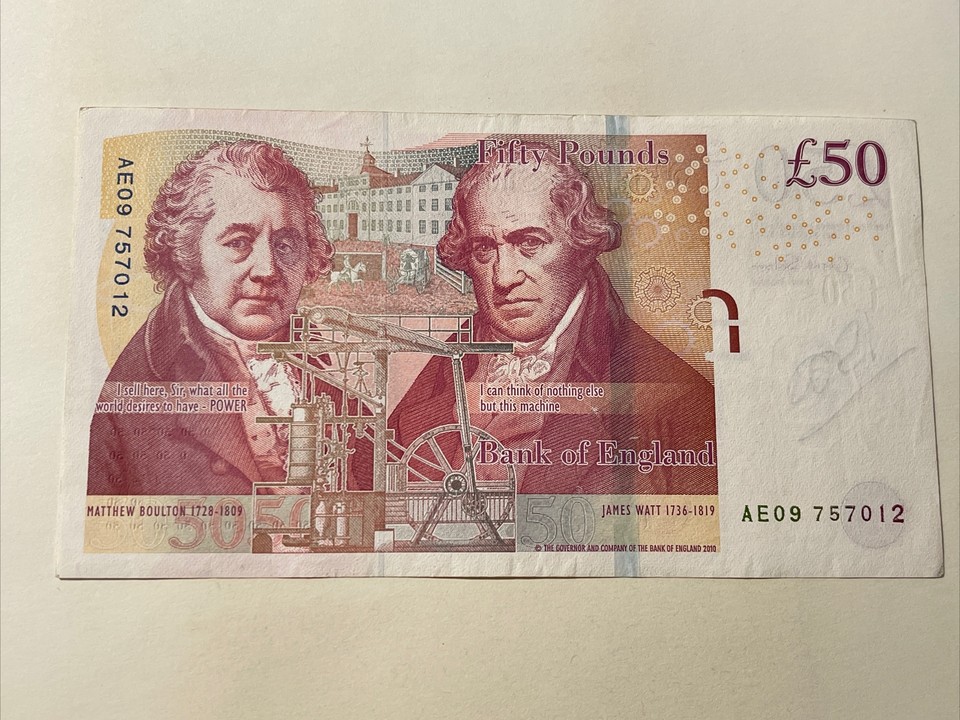 Great Britain Bank of England 50£ pounds Note Queen Elizabeth II | eBay