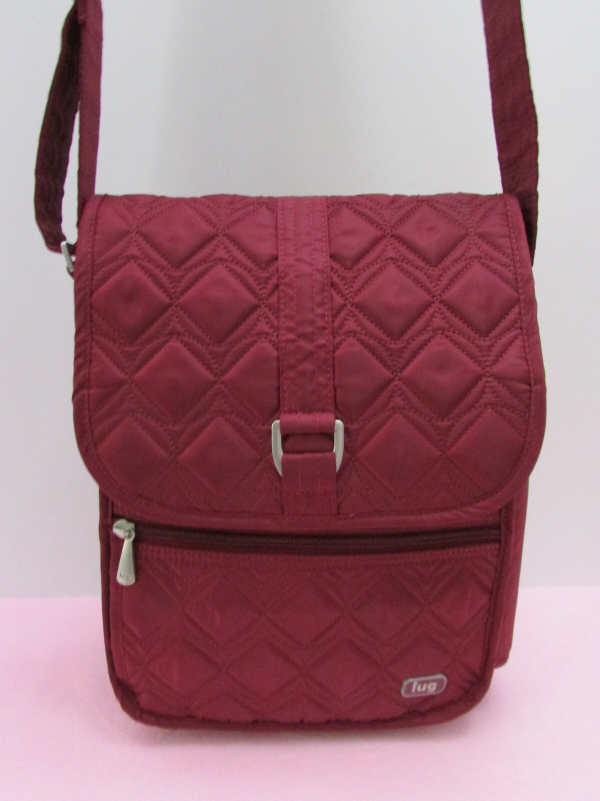 Lug Signature Dark Berry Small to Medium Quilted Shou… - Gem