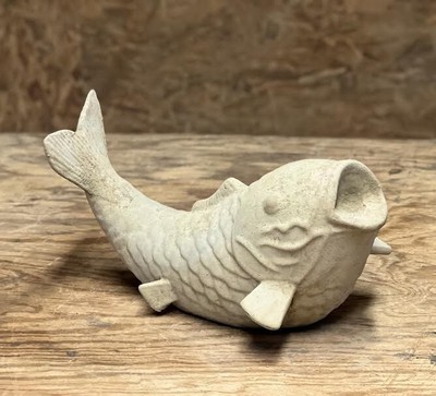 Patio Fish Koi Statue Stone Sea Animal Sculpture Realistic Fish Figure ...