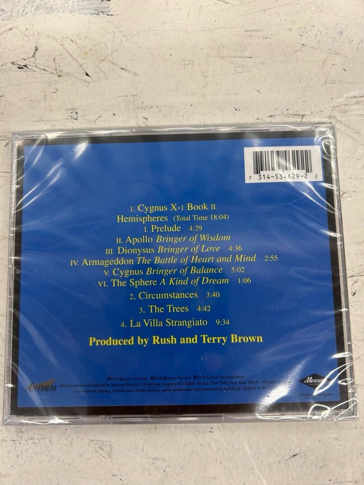 Rush - Hemispheres CD, BRAND NEW with FREE SHIPPING 731453462922| eBay