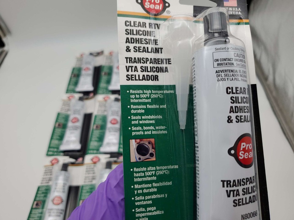 Pro Seal Clear RTV Adhesive Sealant Gasket Silicone 3oz Pack of 12 ...