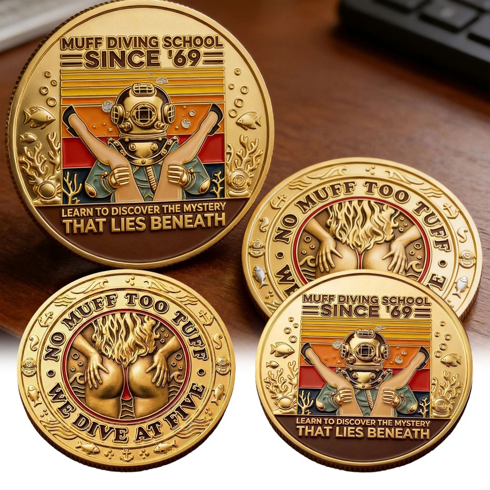 Muff Diving School Coin A rather amusing little gift | eBay