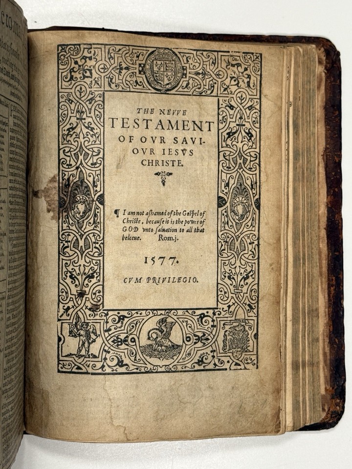 1577 Bishop's Bible; Quarto Edition Antique English Bible 1500s ...