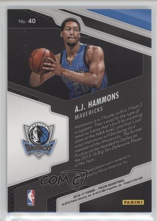 2016-17 Panini Prizm Rookie Jerseys AJ Hammons #40 RC | eBay
