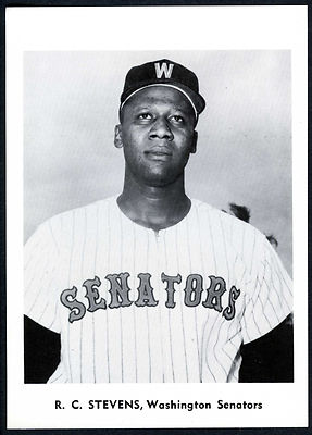 R. C. STEVENS~WASHINGTON SENATORS~1961 JAY PUBLISHING 5"x7" PLAYER ...
