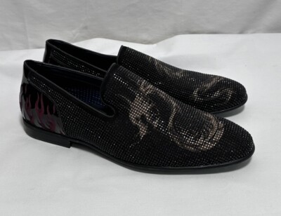 Section X Men Loafers Shoes Brogue 9.5M Leather Dragons Black ...