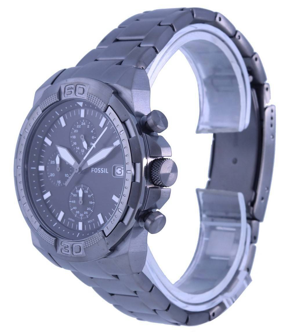 Fossil Bronson Chronograph Black Dial Stainless Steel Quartz FS5852 Men ...