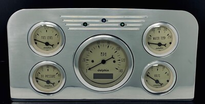 1937 1938 Ford Truck 5 Gauge Dash Panel Insert Programmable Tan | eBay