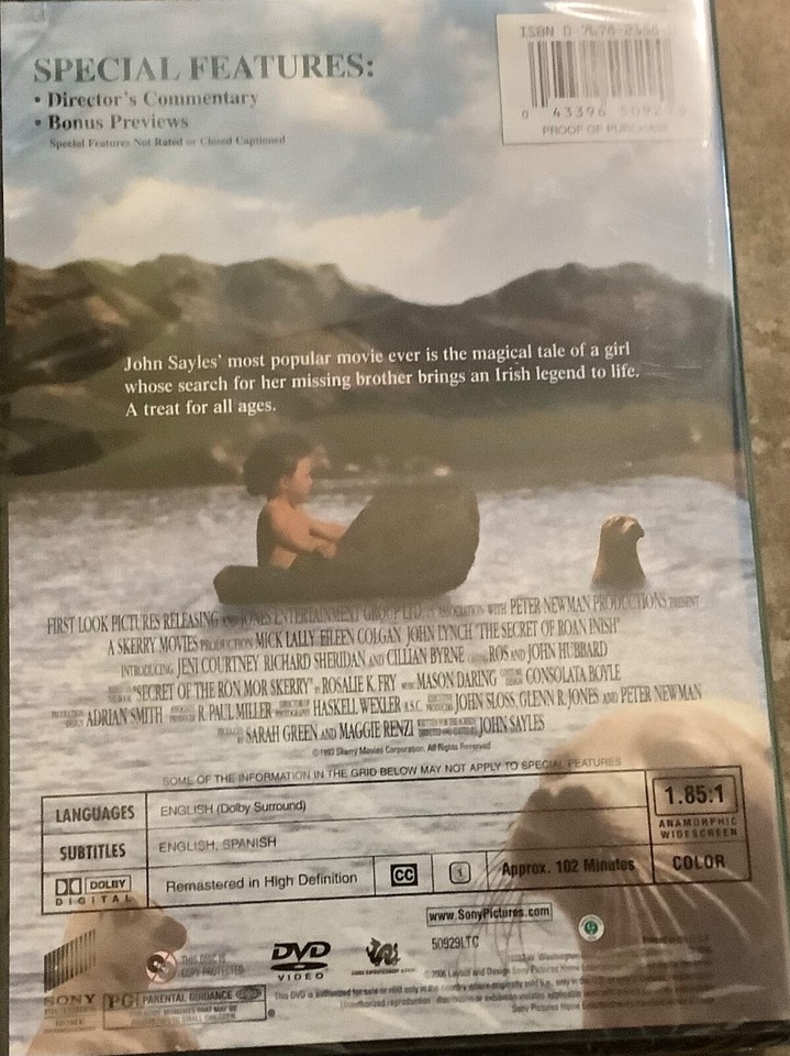 The Secret of Roan Inish (island of the seals) DVD Sealed Brand New | eBay
