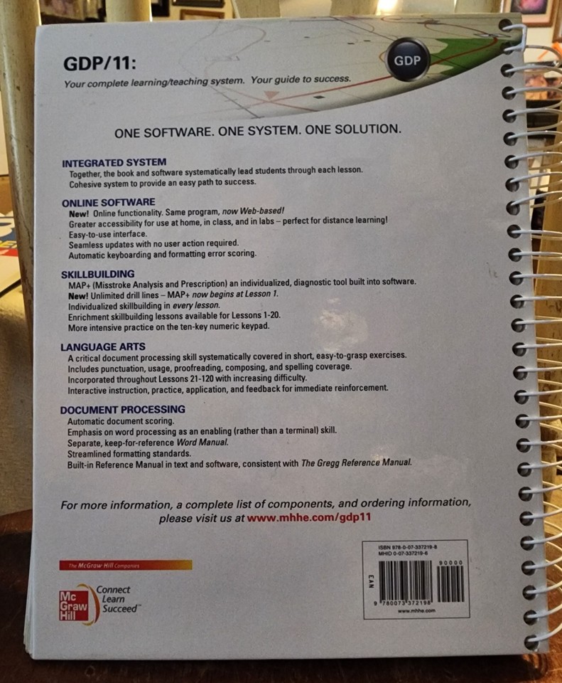 Gregg College Keyboarding And Document Processing Lessons 1-120 by Ober ...