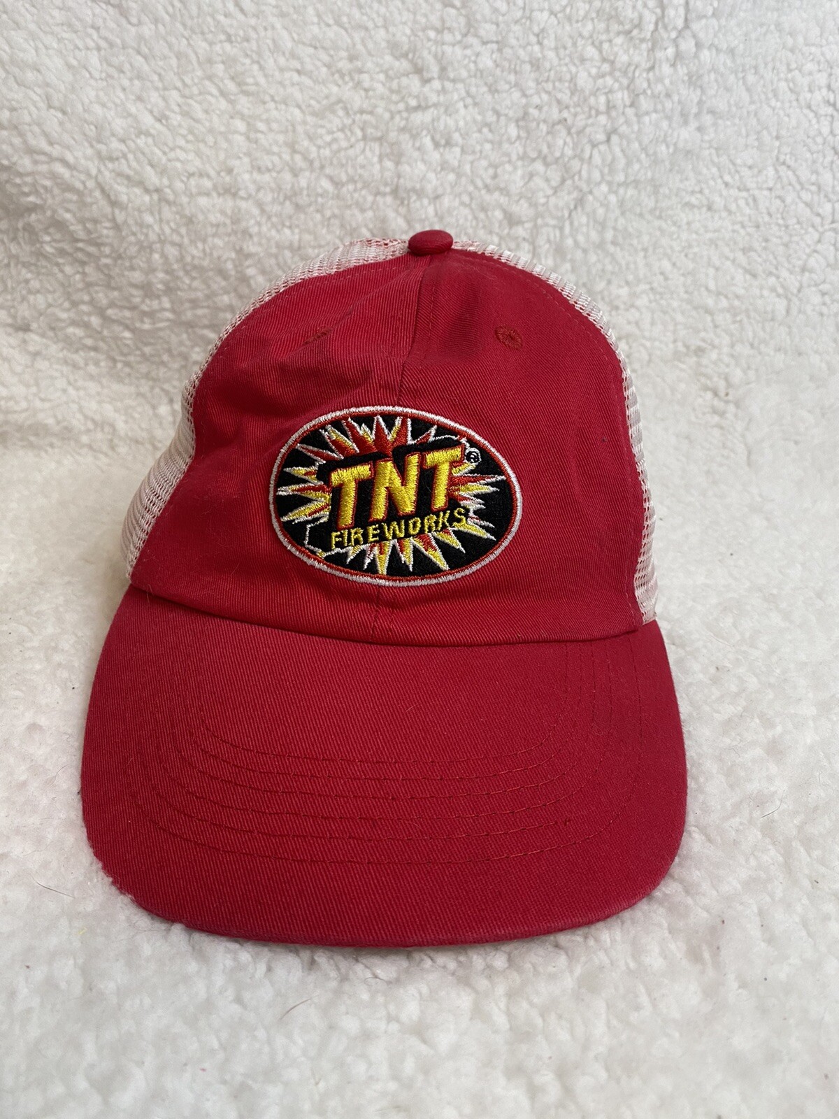 TNT Fireworks Hat USA Flag Cap Logo 4th July Mesh Tru… - Gem