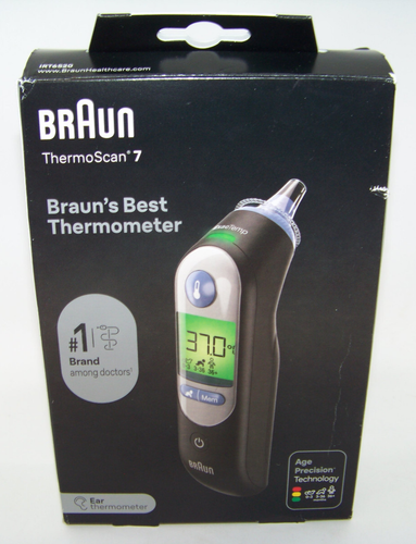 Braun ThermoScan 7 Ear Thermometer with Age Precision Technology, Black ...