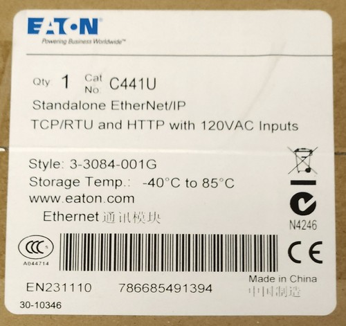 SEALED EATON C441U Stand Alone C440 Ethernet IP Module TCP RTU HTTP 120 ...