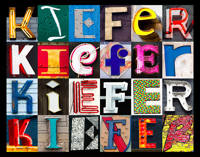 KIEFER Name Poster featuring photos of actual sign letters | eBay