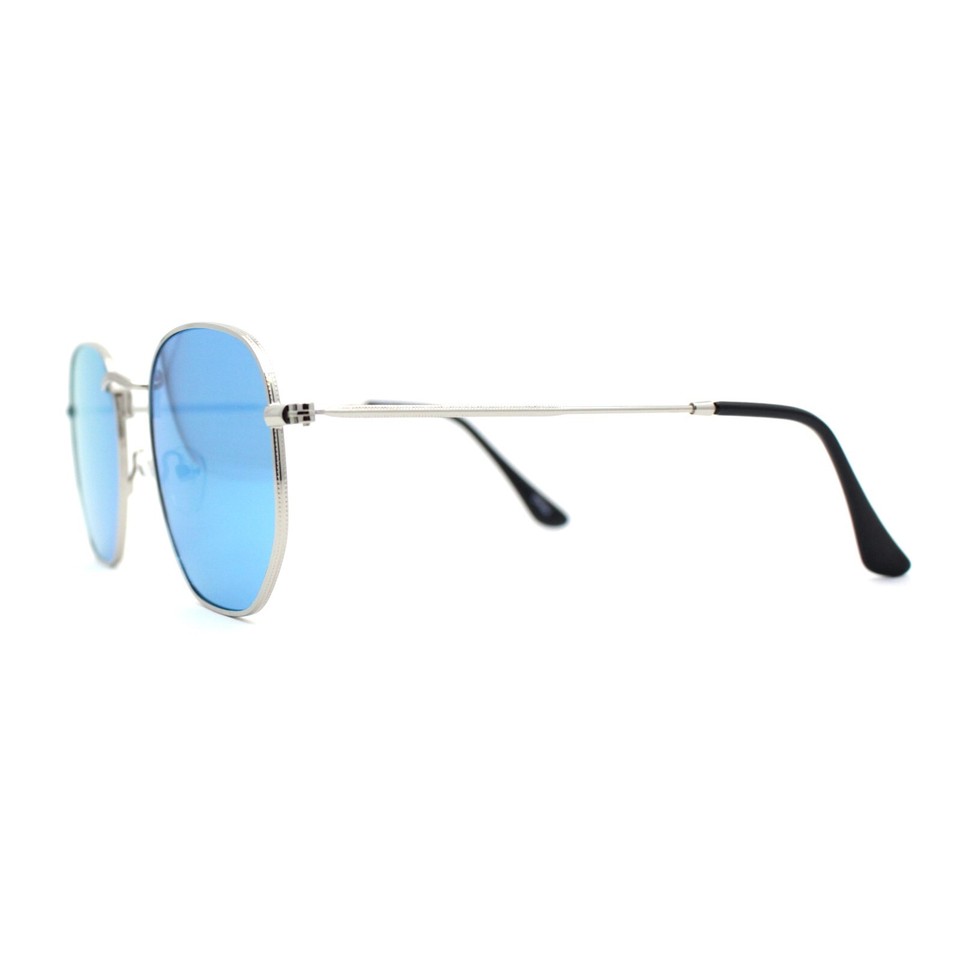 Mens Trendy Hipster Dad Shade Rectangle Color Mirror Sunglasses | eBay