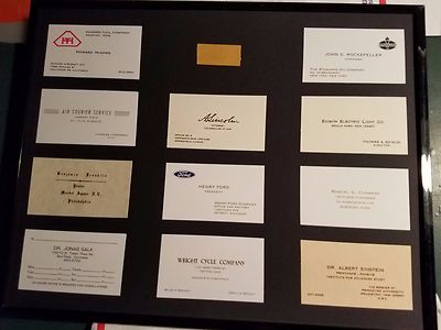Famous People Business Cards reprinted FRAMED SPECIAL GIFT for Special ...