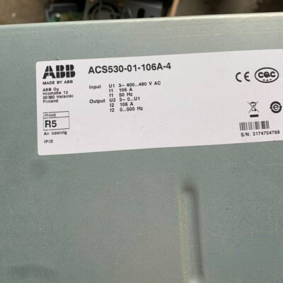 One New ABB ACS530-01-106A-4 Inverter ACS53001106A4 Expedited Shipping ...
