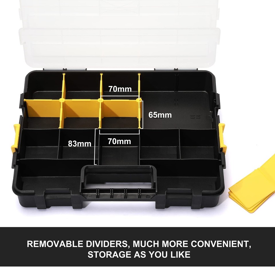Stackable Plastic Toolbox Organizer Interlocking Small Parts Organizer ...