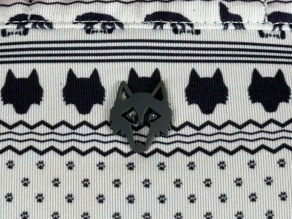 Greyson Mens Polo Golf Shirt XL Poly/Spandex SS All-Over Wolves Print ...