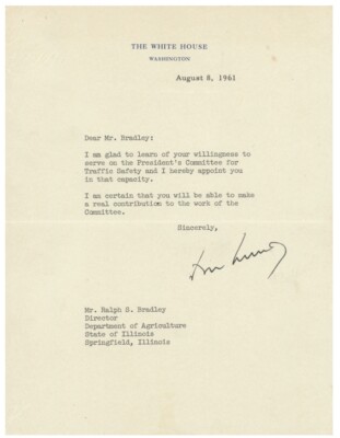 JFK John F Kennedy Typed Letter Signed White House Letter Beautiful ...