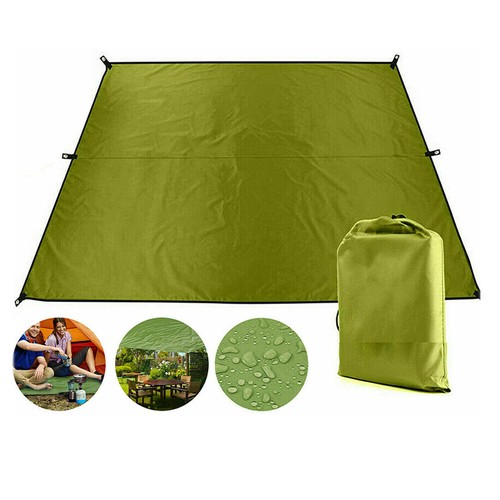 210*150 Camping Tent Tarp Shelter Hammock Awning Sun Shade Rain Cover ...