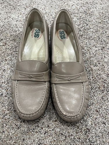 SAS Women’s Shoes Sz 8N leather loafers tripad comfort wedge Beige | eBay