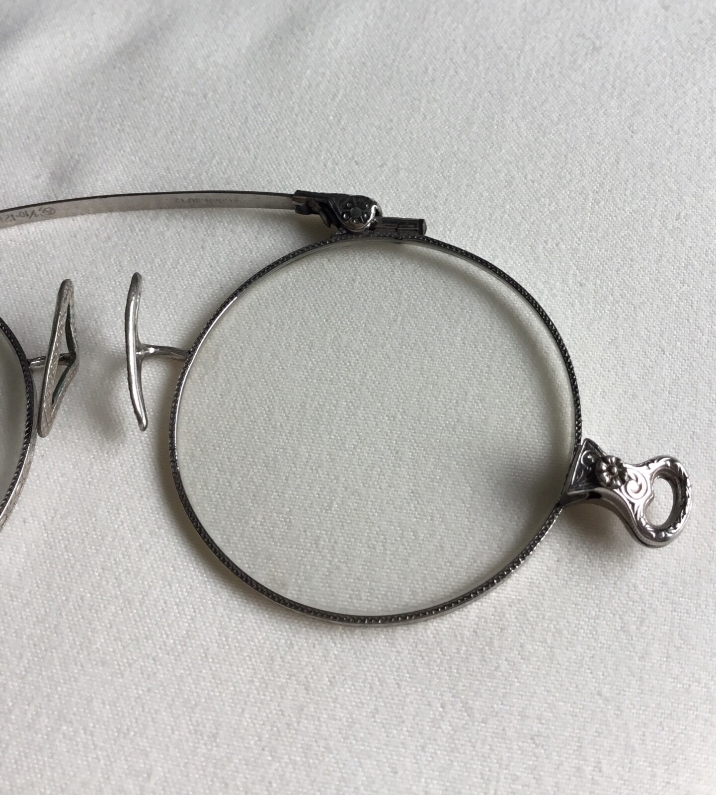 Vintage Antique 1/20 12 KT White Gold Lorgnette Glasses w/ Magnifying ...