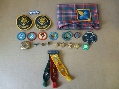 Vintage Lot of Boy & Girl Scout, Webelos, Patches, Pins & Scarf | eBay