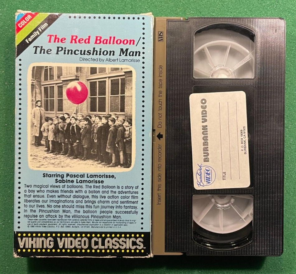 The Red Balloon & The Pincushion Man (Balloon Land, 1935) VHS + FREE ...