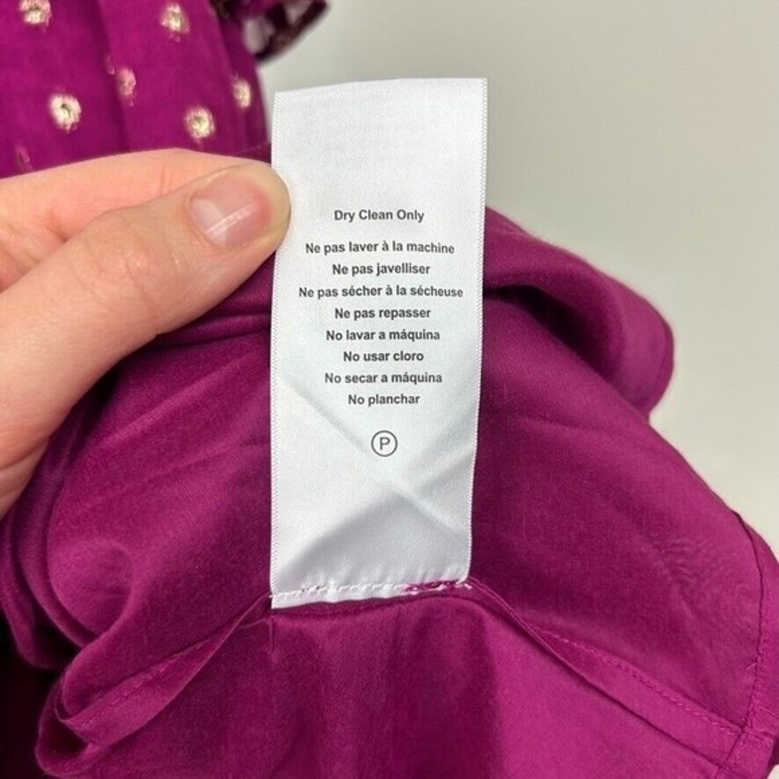 A Pea in the Pod Summer Sleeveless Magenta Gold Polka Dot Dress size S ...