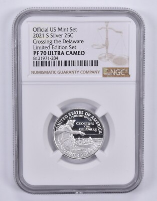 PF70 2021-S Washington Quarter Crossing The Delaware Limited Edition ...