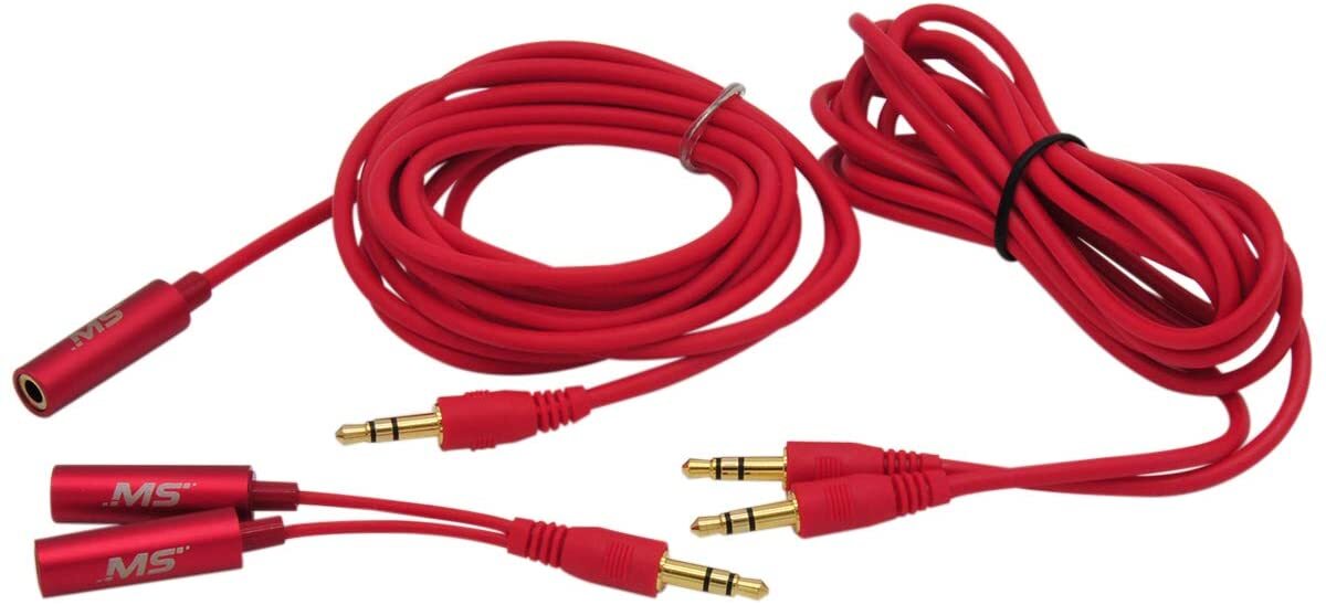 MobileSpec 6' Auxiliary Audio Cable Kit Red MBS12402 | eBay
