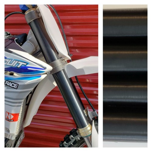 Fork Skins Guards Covers 3D Black Brushed Aluminum Stickers KTM 250 350 ...