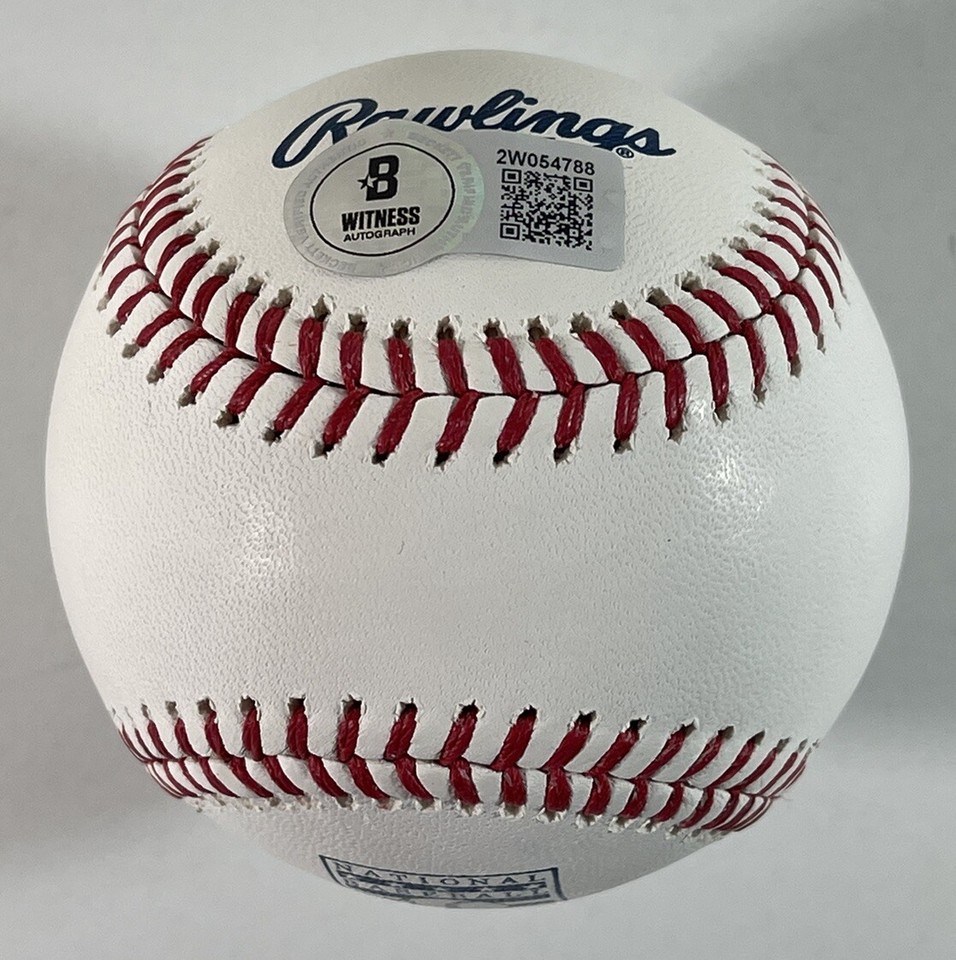 LARRY WALKER SIGNED AUTOGRAPHED HOF HALL OF FAME LOGO BASEBALL ROCKIES ...