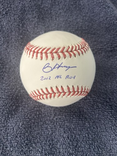 BRYCE HARPER SIGNED AUTOGRAPHED 2012 NL ROY OML BASEBALL FANATICS NATS ...