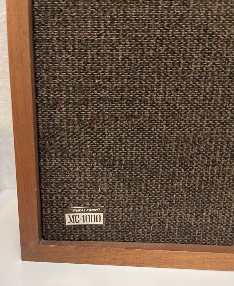 (2) Vintage Realistic MC-1000 Stereo Wood Cabinet Speaker - TESTED | eBay