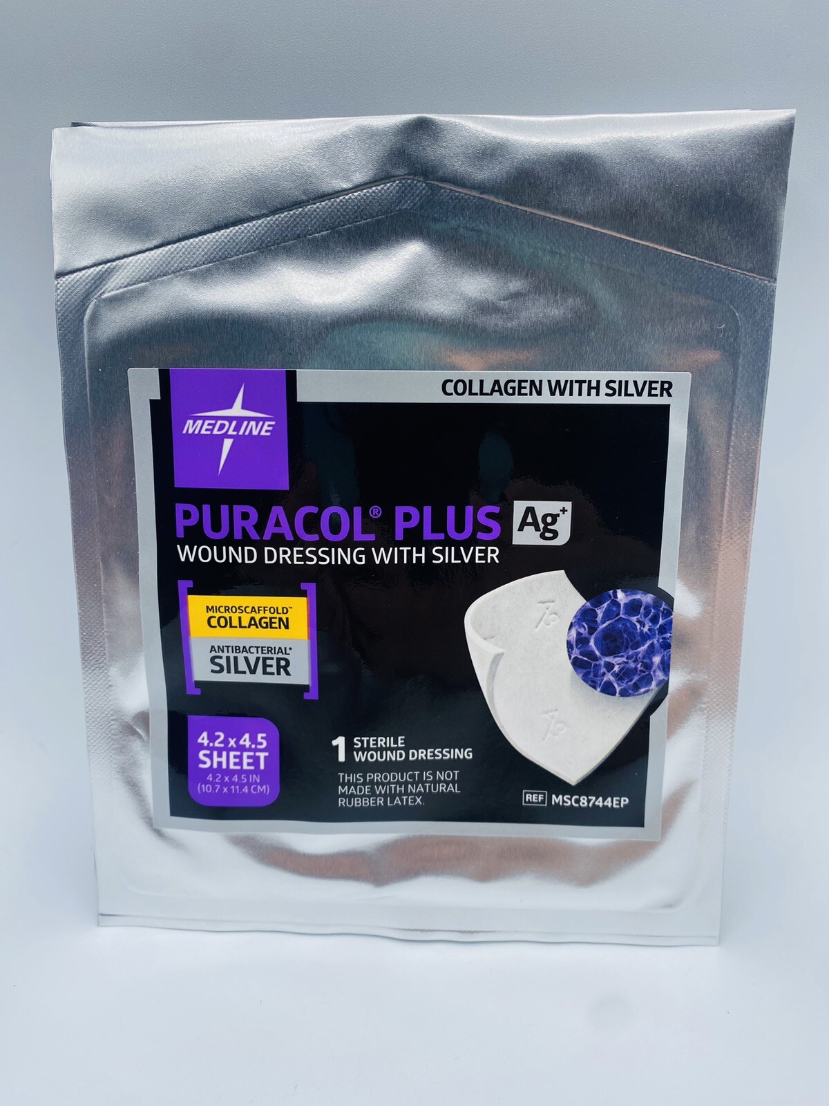 Puracol Plus AG+ Collagen With Silver Wound Dressing , 4.2" W x 4.5" 5 ...