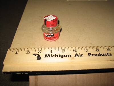 VTG CAMERA EMPTY GLASS BOTTLE CRAIG BRAND 1oz FILM CEMENT FORMULA #7 ...
