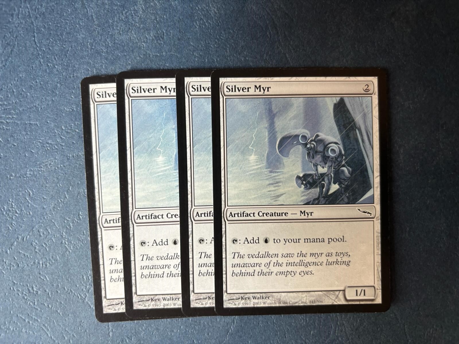 MTG 4X MIRRODIN SILVER MYR NM MAGIC THE GATHERING COMMON ARTIFACT ...