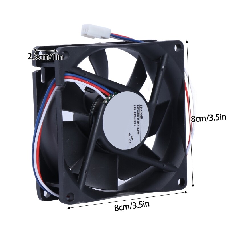 Inverter Coolers Fan 8cm 80x80x25mm 8414 NHR 24V 114mA 2.8W 3Pin ...