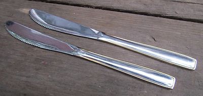 INOXPRAN 18/10 Italian Stainless Gold Inlay Flatware 8.5" Serrated ...