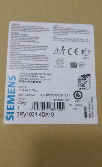 SIEMENS 3RV1031-4DA10 Circuit Breaker New One Expedited Shipping 3RV1 ...