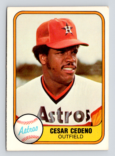 1981 Fleer Card, #59 Cesar Cedeno, Houston Astros Hall of Fame | eBay